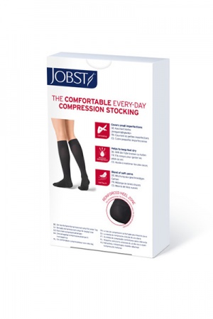 Jobst Opaque Class 1 Black Knee High Compression Stockings with Open ...